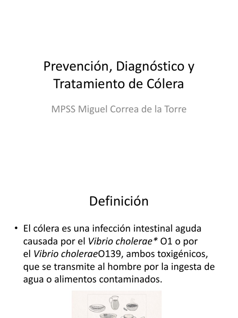 Prevención, Diagnóstico y Tratamiento de Cólera | PDF | Cólera ...