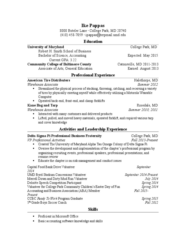 Ike Pappas Resume | PDF