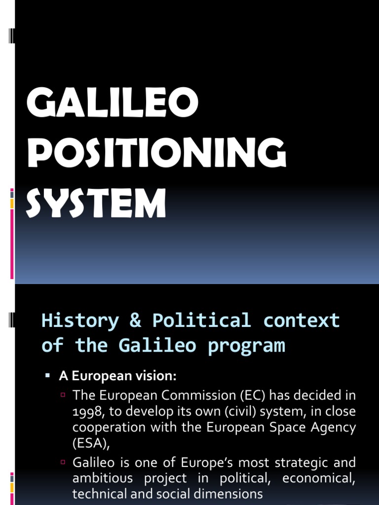 Galileo Positioning System | PDF | European Space Agency | Geography