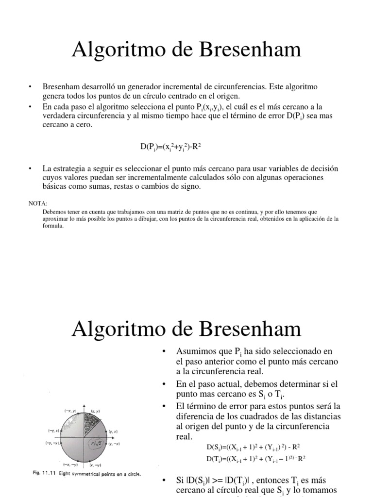 Bresenham Circulo | PDF | Circulo | Algoritmos