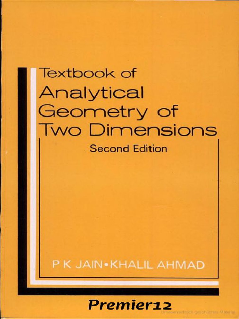 A Textbook of Analytical Geometry of Two Dimensions PDF | PDF ...