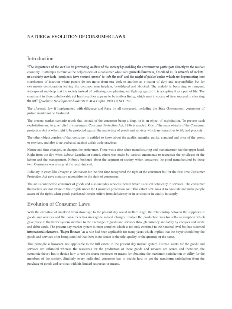 Consumer Law | Download Free PDF | Sales | Consumer Protection