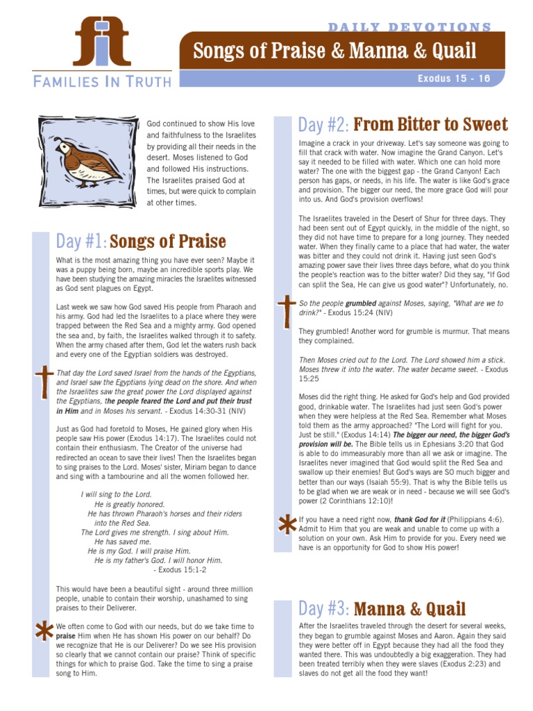 Manna And Quail In The Desert