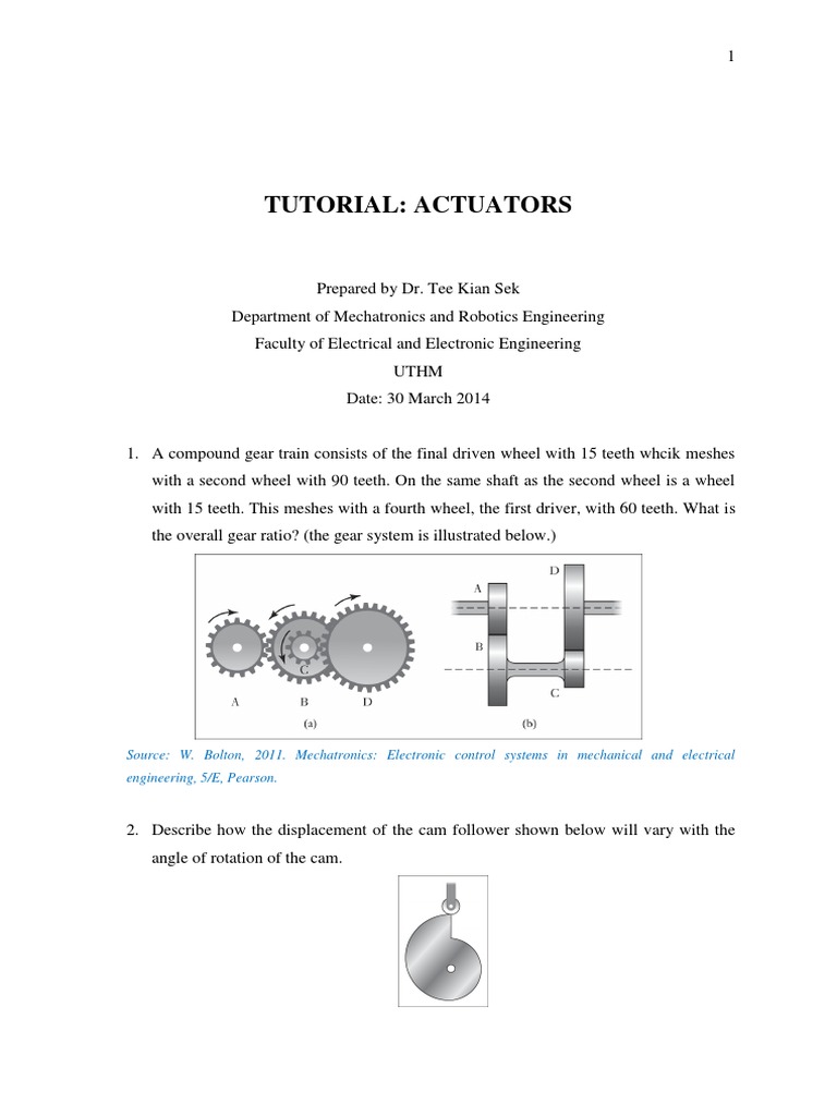 Tutorial Actuators | PDF | Gear | Torque