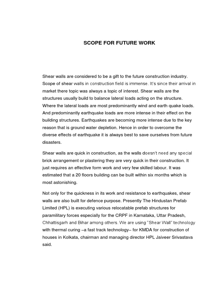 Scope For Future Shear Wall | PDF | Wall | Building Materials
