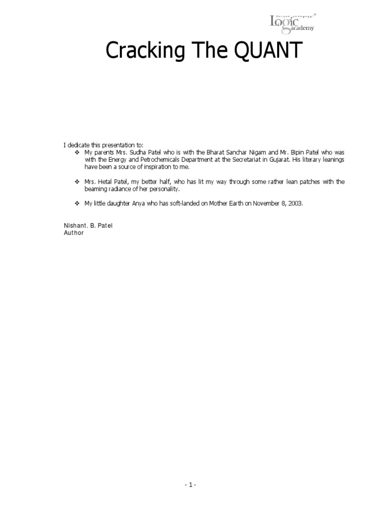 Cracking The QUANT | PDF | Triangle | Elementary Mathematics