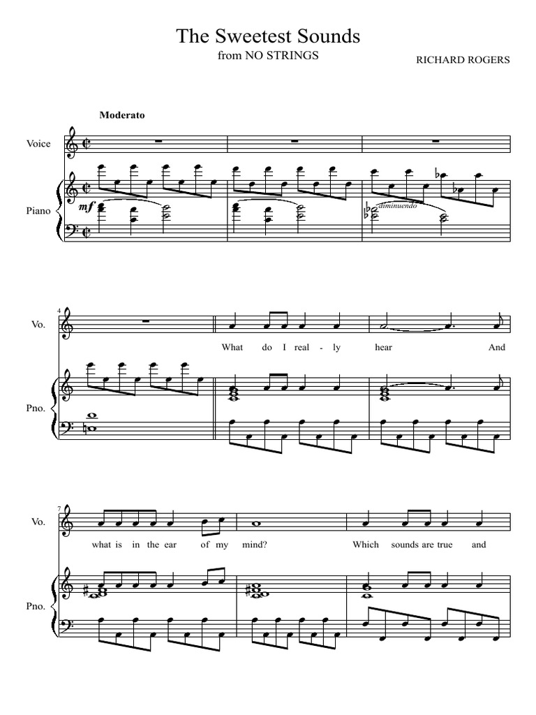 The Sweetest Sounds PDF | PDF | Piano | Musical Forms