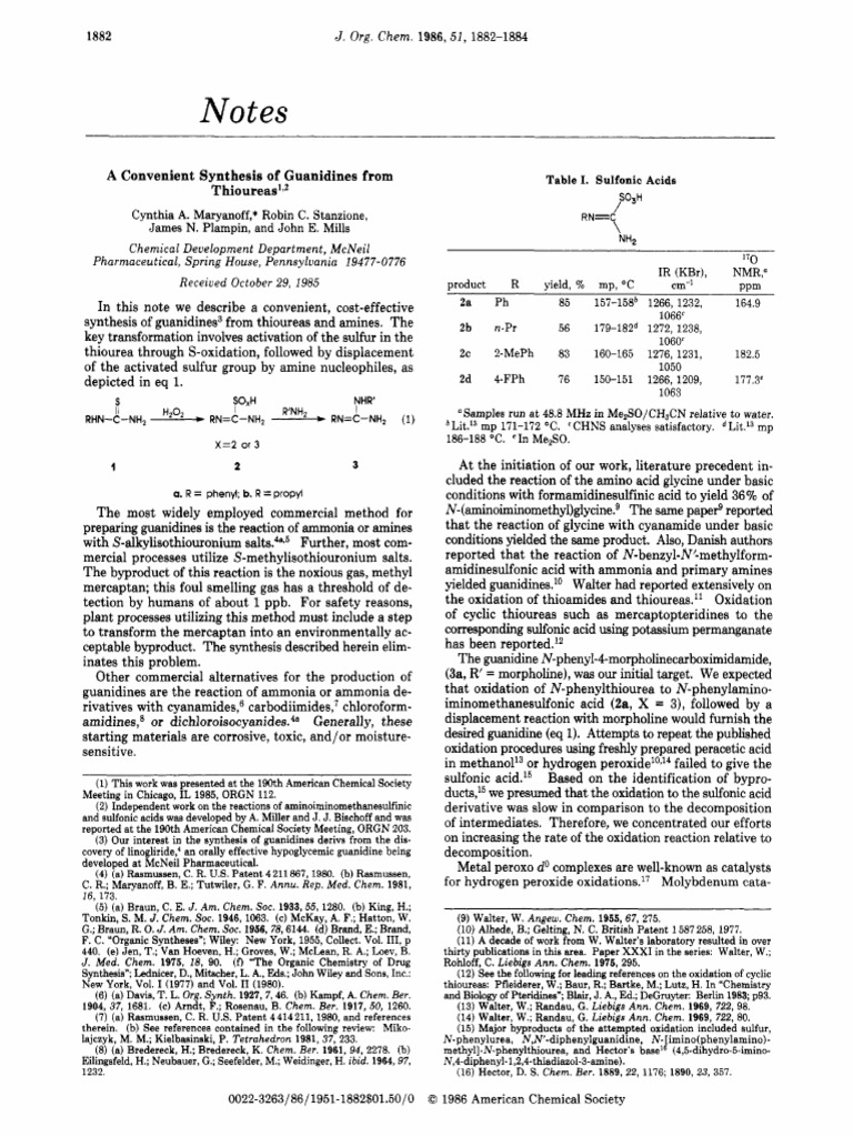 J. Org. Chem. 1986,51, 1882-1884 PDF | PDF | Chemical Reactions | Acid