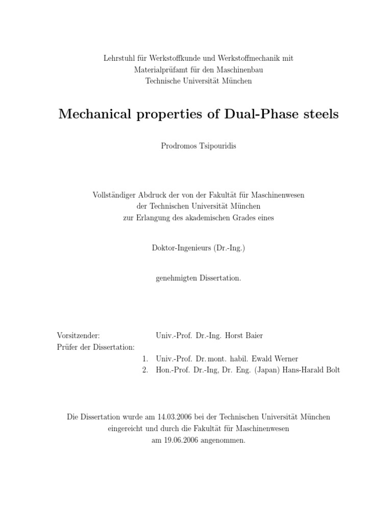 Mechanical Properties of Dual-Phase Steels PDF | PDF | Annealing ...