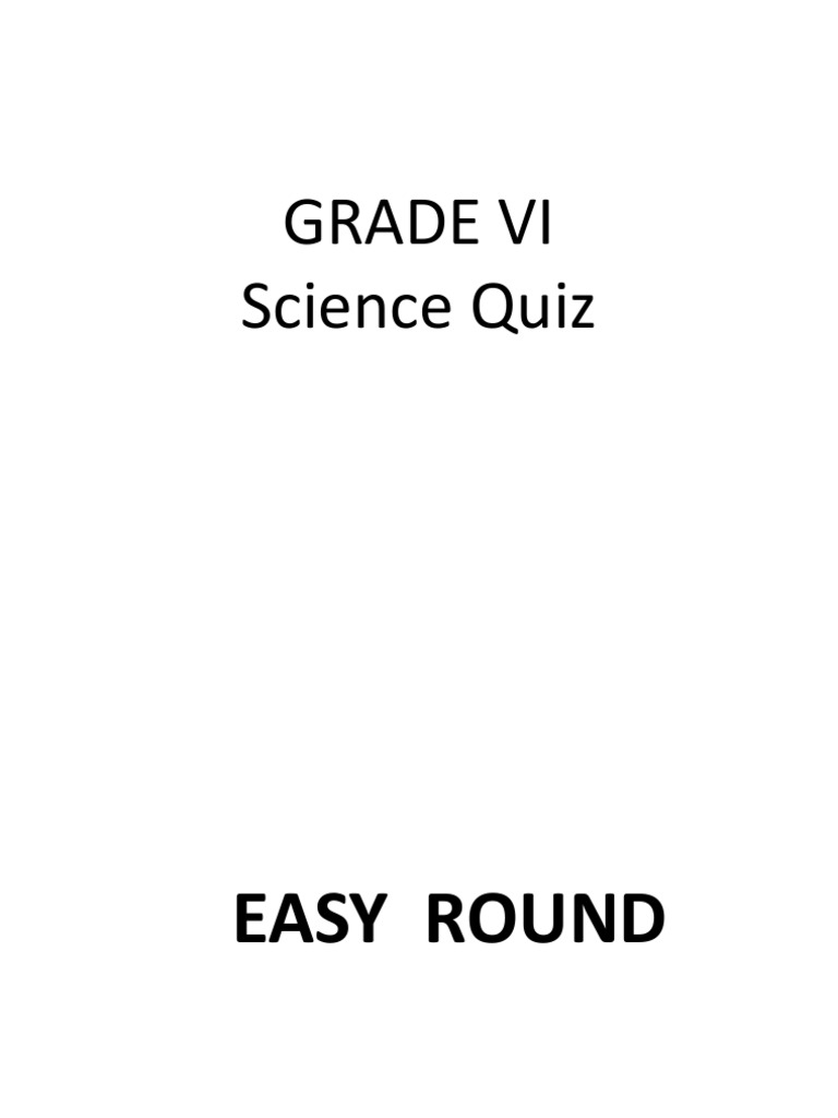 Grade 6 Science Quiz Questions | PDF | Insecticide | Atmosphere Of Earth