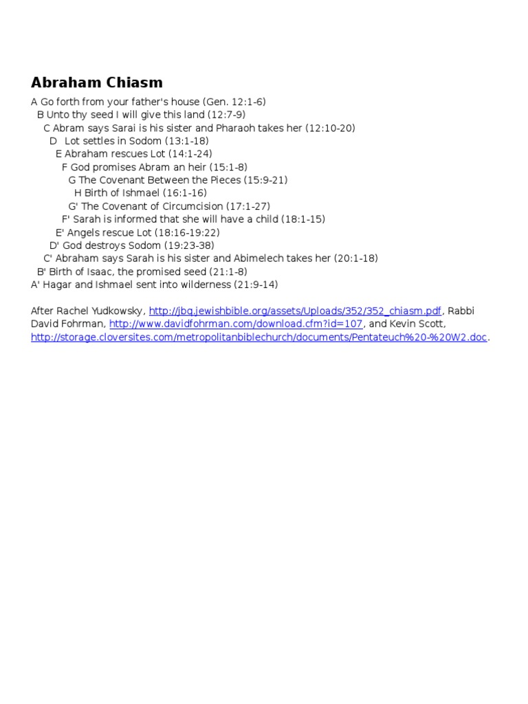 Abraham Chiasm | PDF | Book Of Genesis | Torah People