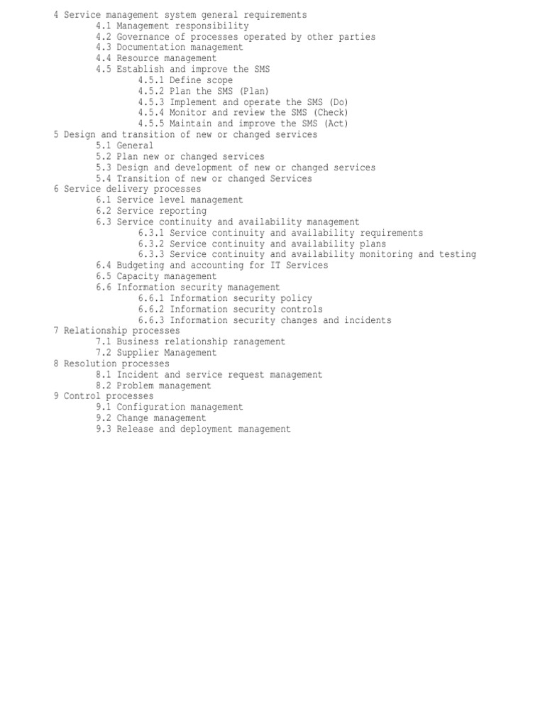 ISO 20000 Clauses | PDF | Information Security | Computing