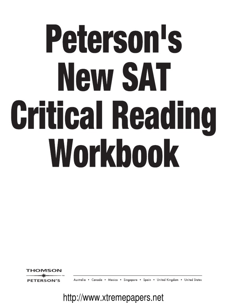 New SAT Critical Reading Workbook | PDF | Sat | Test (Assessment)