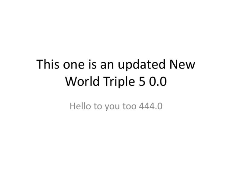 New World Triple Five 00.00 | PDF
