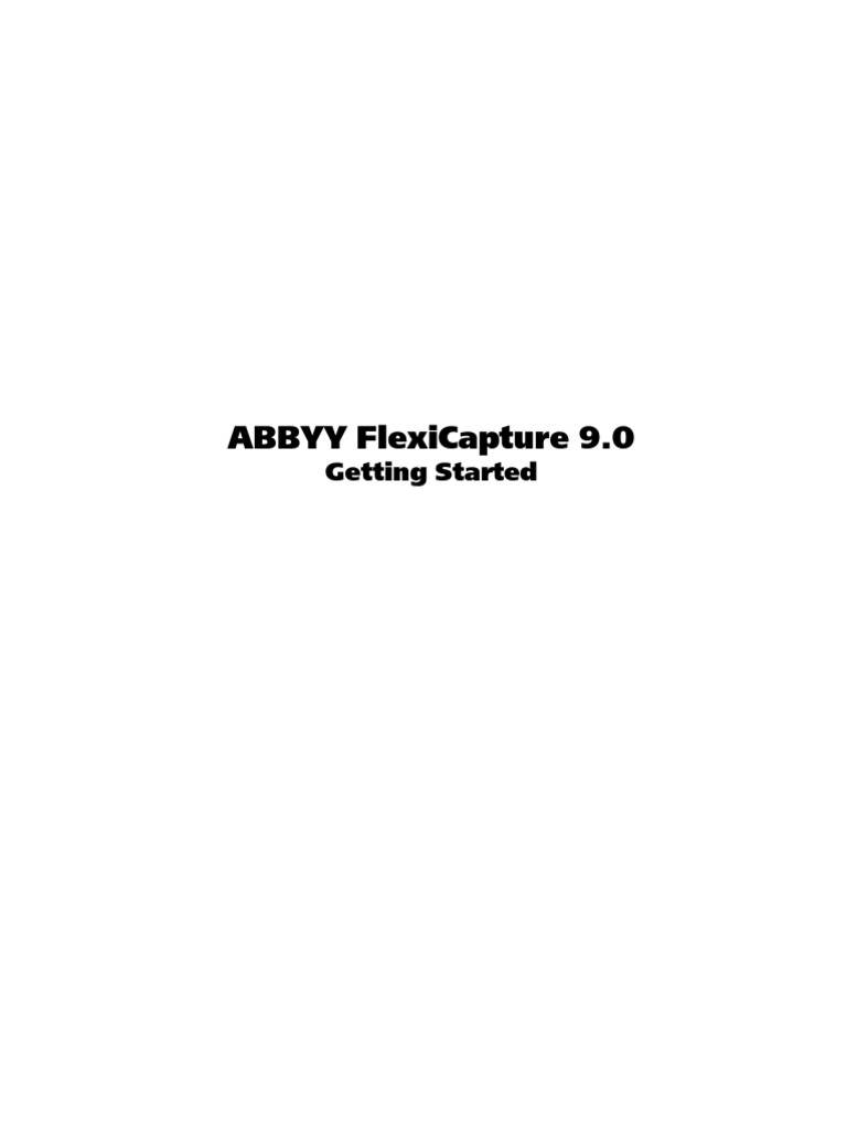 FlexiCapture BeginningWork English | PDF