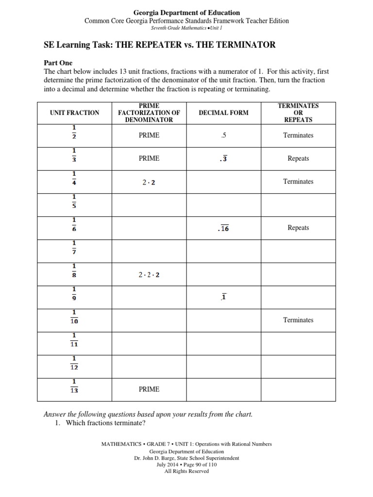 Repeater Vs Terminator | PDF | Decimal | Fraction (Mathematics)