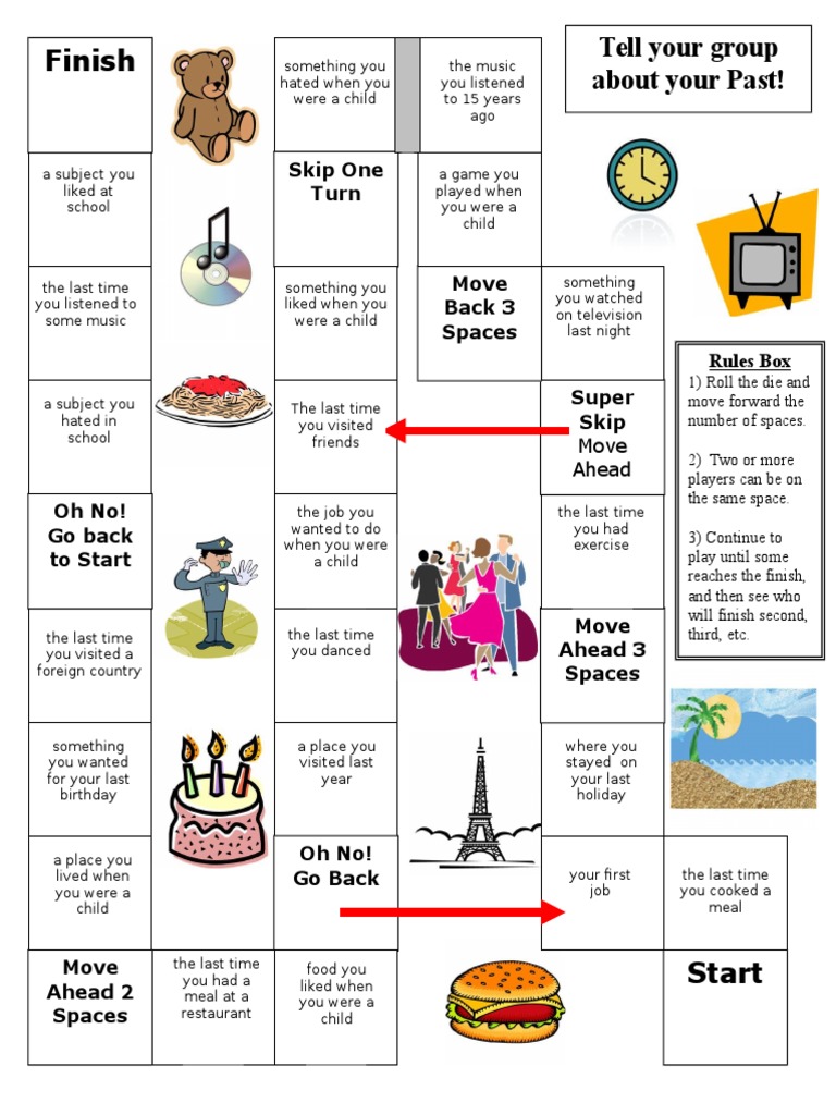Past Simple Boardgame | PDF