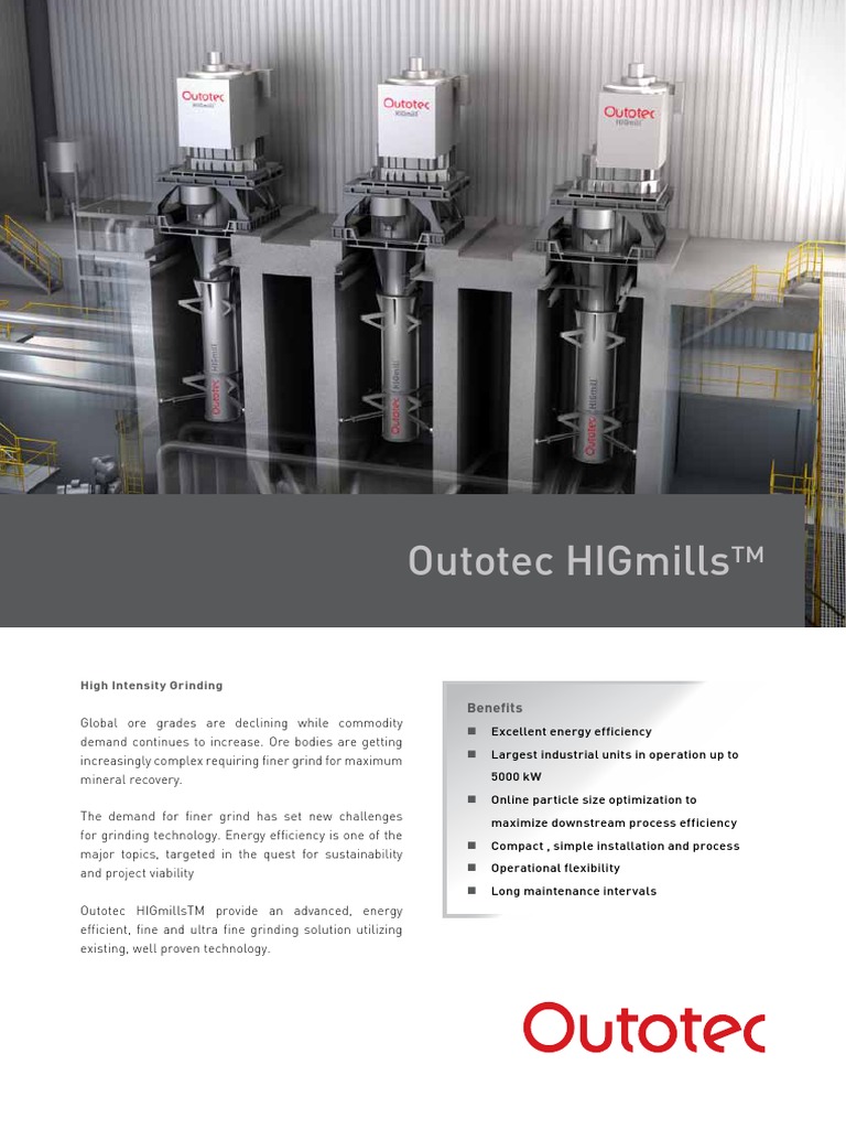 OTE Outotec HIGmills Eng Web | PDF | Mill (Grinding) | Pump