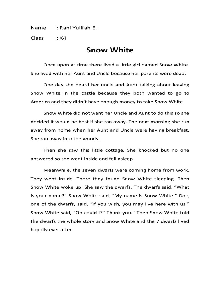 Snow White Text