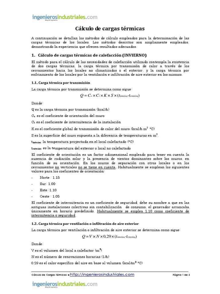 calculo_carga_termica.pdf | Calor | Transferencia de calor