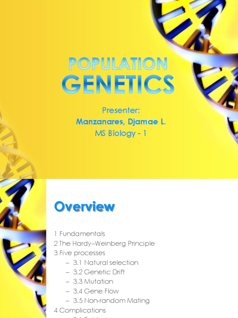Population Genetics.pptx | Dominance (Genetics) | Allele