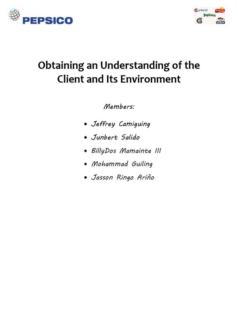 Pepsi Company | PDF | Pepsi Co | Financial Audit