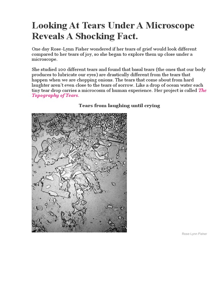 The Science of Tears | PDF