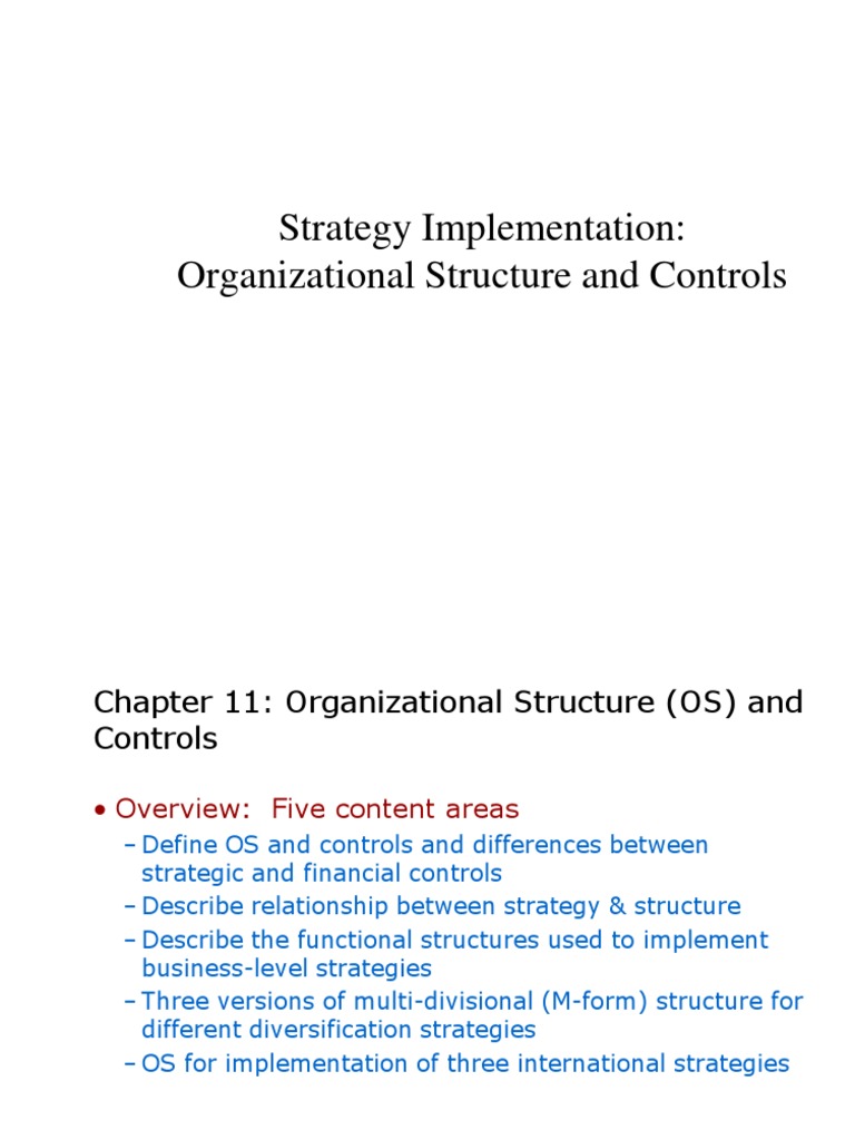 Structure and Control | PDF | Strategic Management | Organizational ...