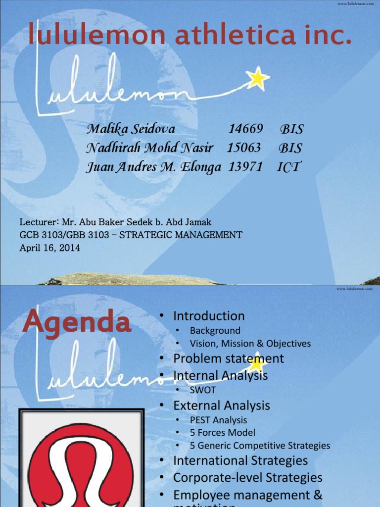 Lululemon Strategic Management Overview | PDF | Strategic Management ...