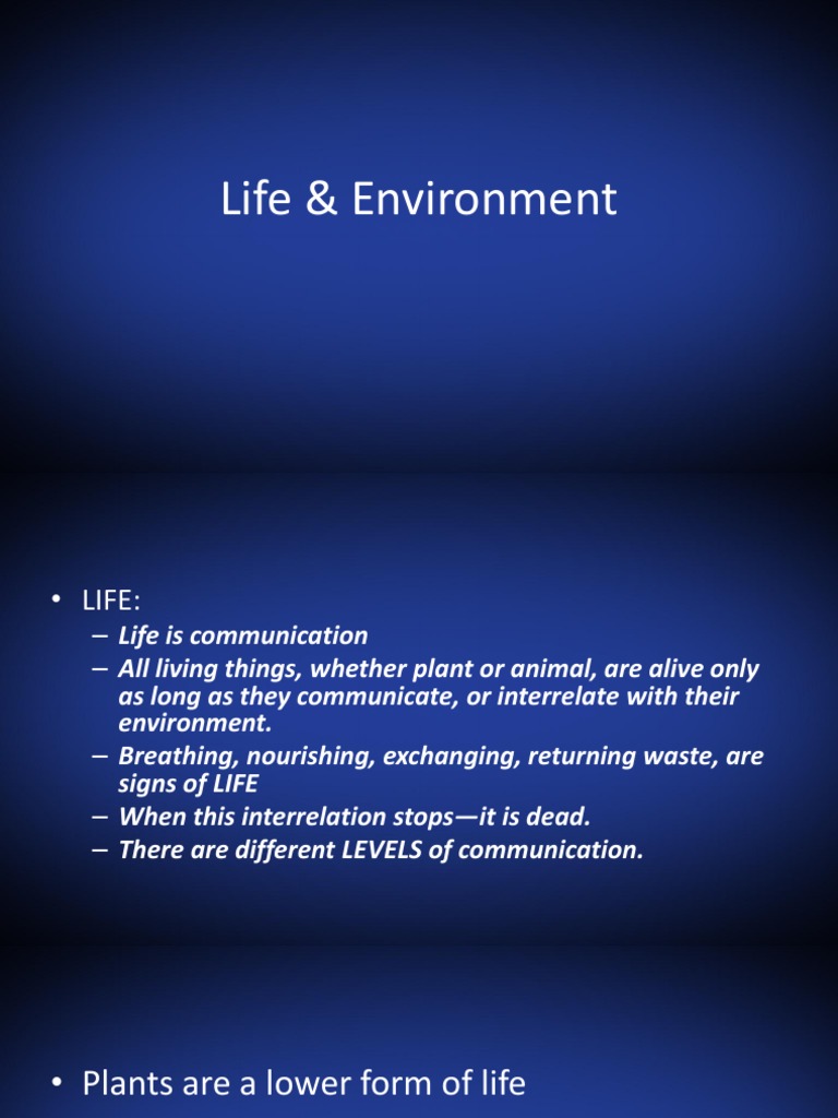 Life and Environment | PDF | Eternal Life (Christianity) | Systematic ...