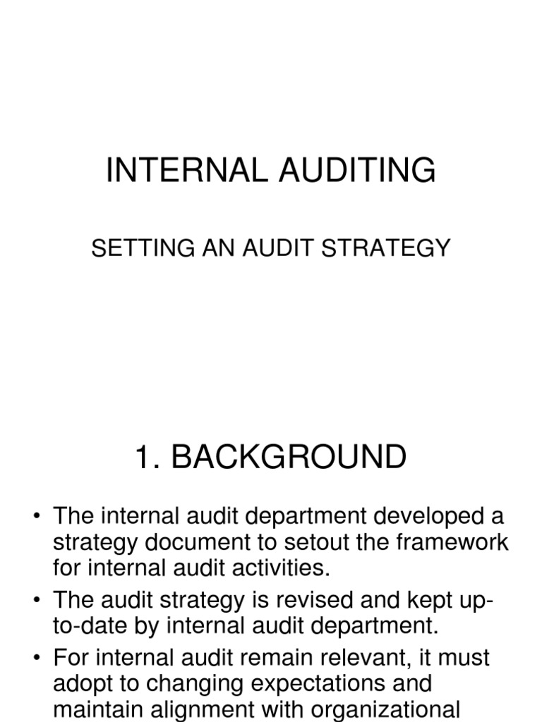 Internal Audit Strategy Framework Guide | PDF | Internal Audit ...