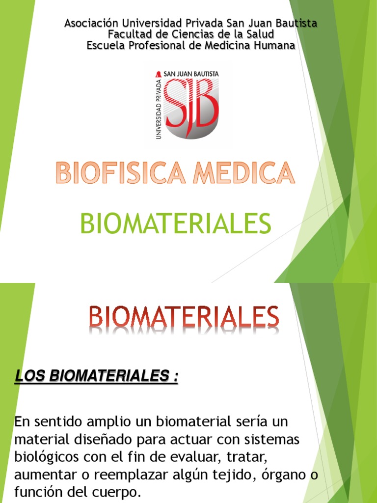 Introducción a los Biomateriales Médicos | PDF | Biomaterial | Fuerza