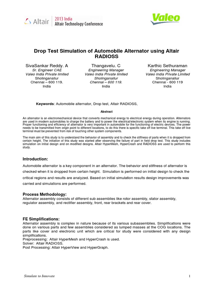 RNL-08 Drop Test Simulation Valeo | PDF | Simulation | Usability