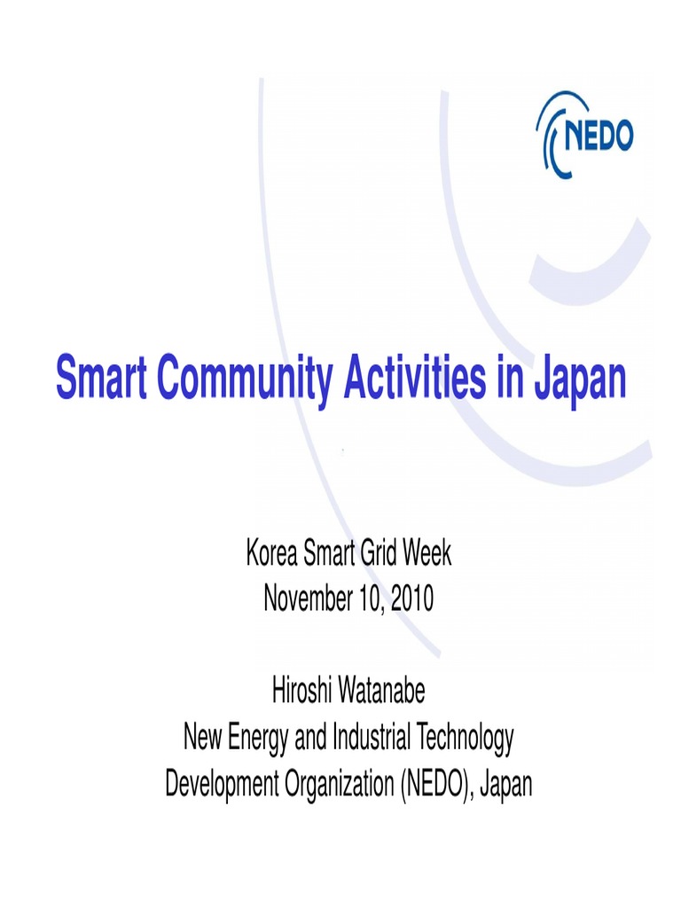 Smart Community Initiatives in Japan | PDF | Electrical Grid | Electric ...