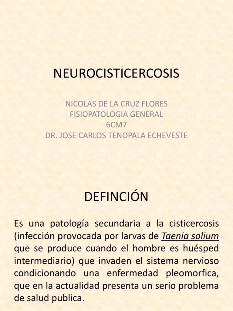 NEUROCISTICERCOSIS | PDF | Especialidades Medicas | Enfermedades y ...