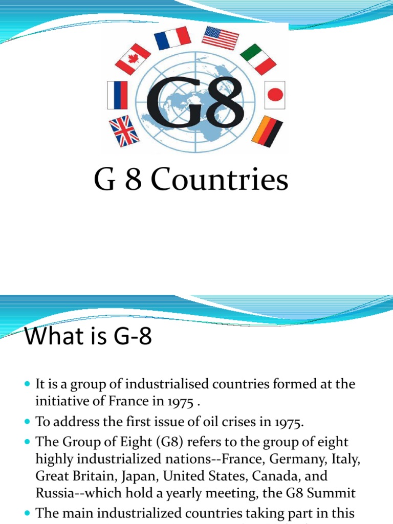 G 8, G 10 & G 15 Countries | PDF | World Economy | International ...