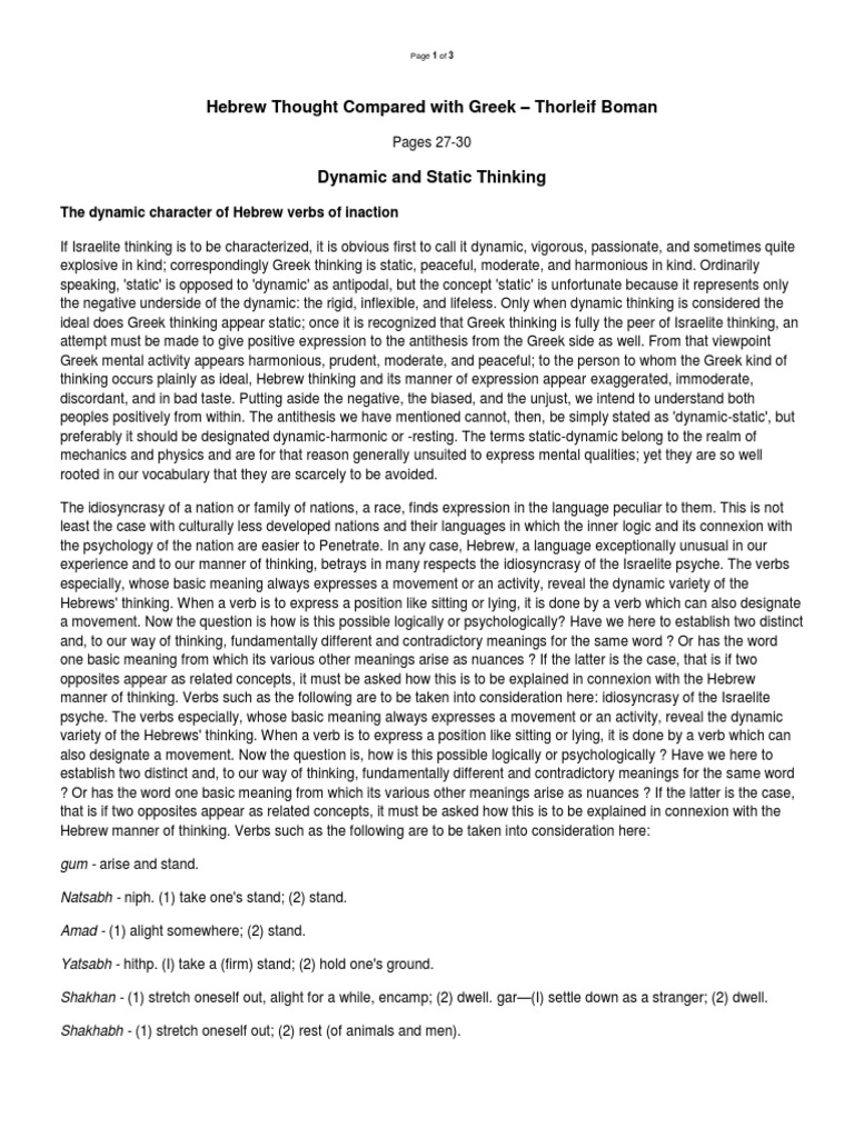 Dynamic & Static Thinking | PDF | Word | Thought