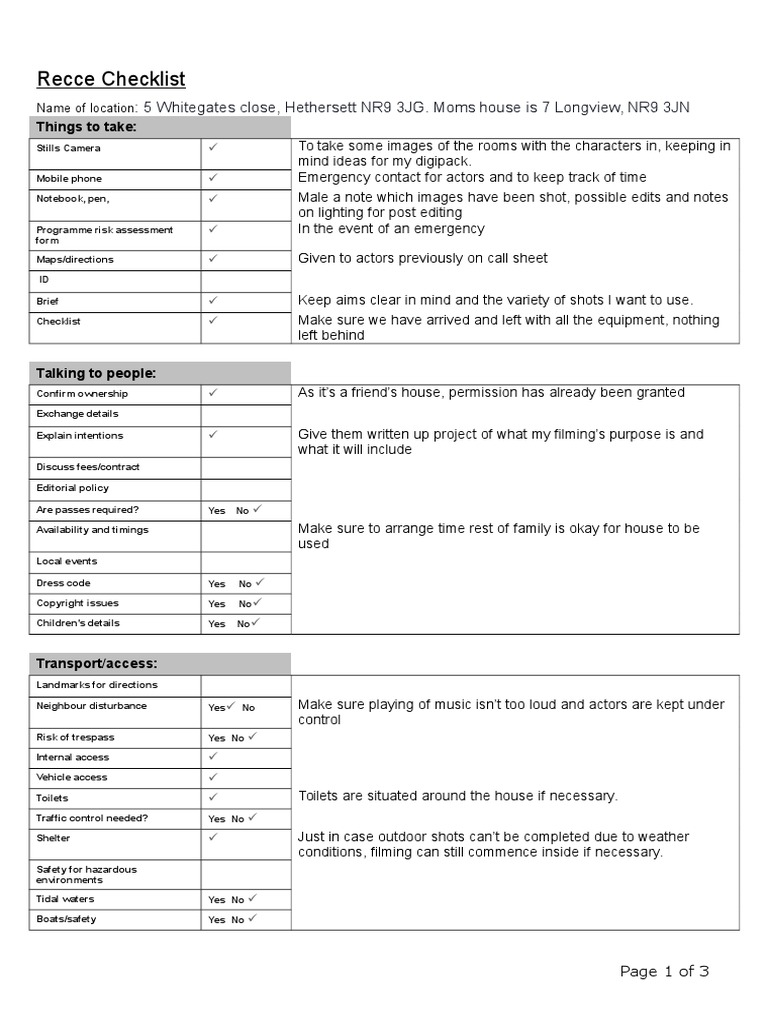 Recce Checklist: 5 Whitegates Close, Hethersett NR9 3JG. Moms House Is ...