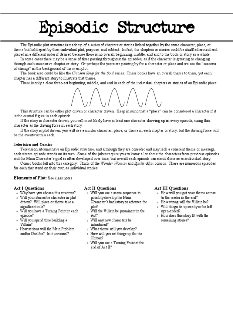 Episodic Structure Guide | PDF | Buffyverse | Entertainment (General)