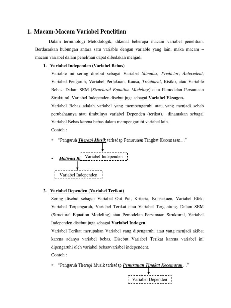 Macam Macam Variabel | PDF