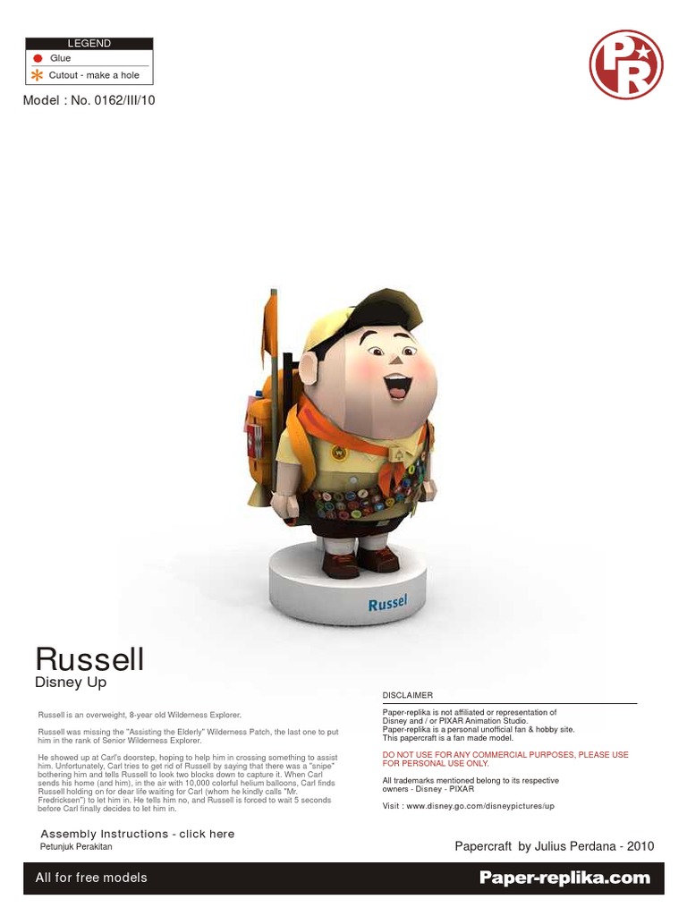PaperCraft Russel - Disney UP PDF | PDF