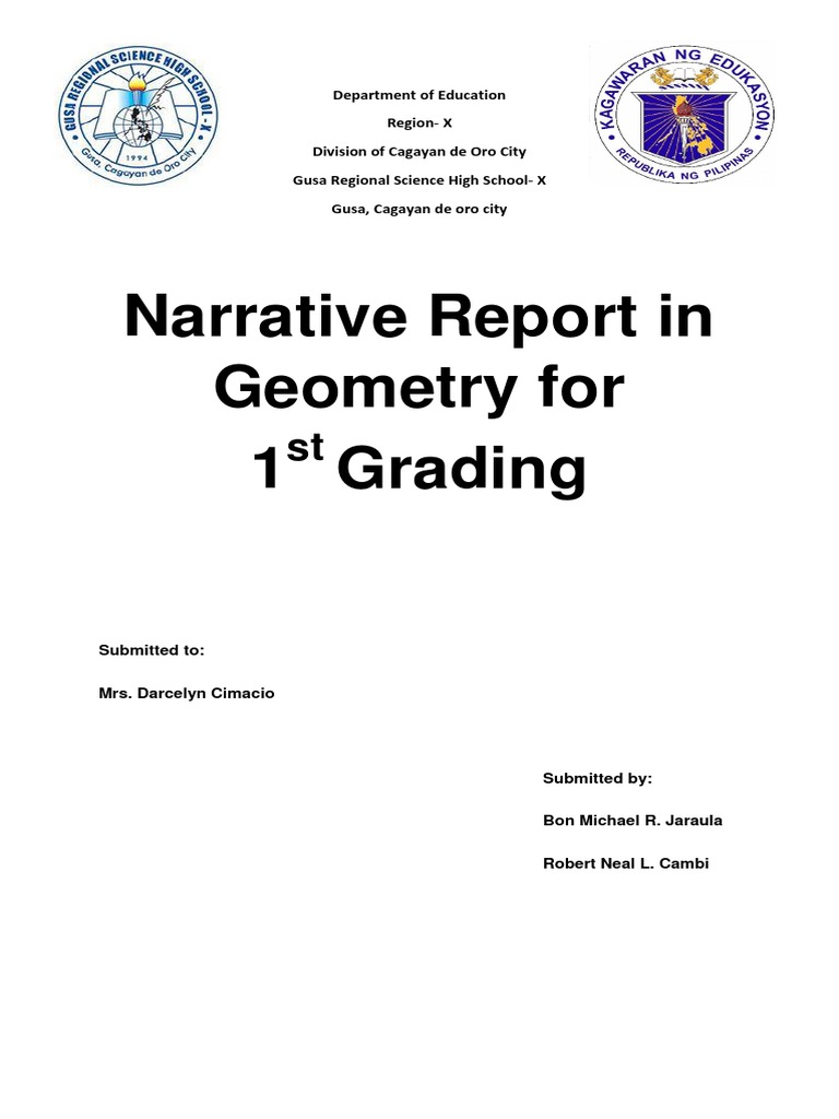 1st Grading Geometry Report Summary | PDF | Wellness | Science ...