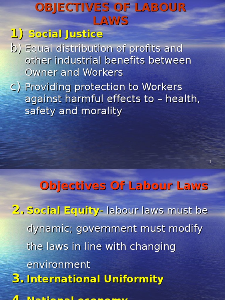 Objective of Labour Laws | Employment | Labour Law