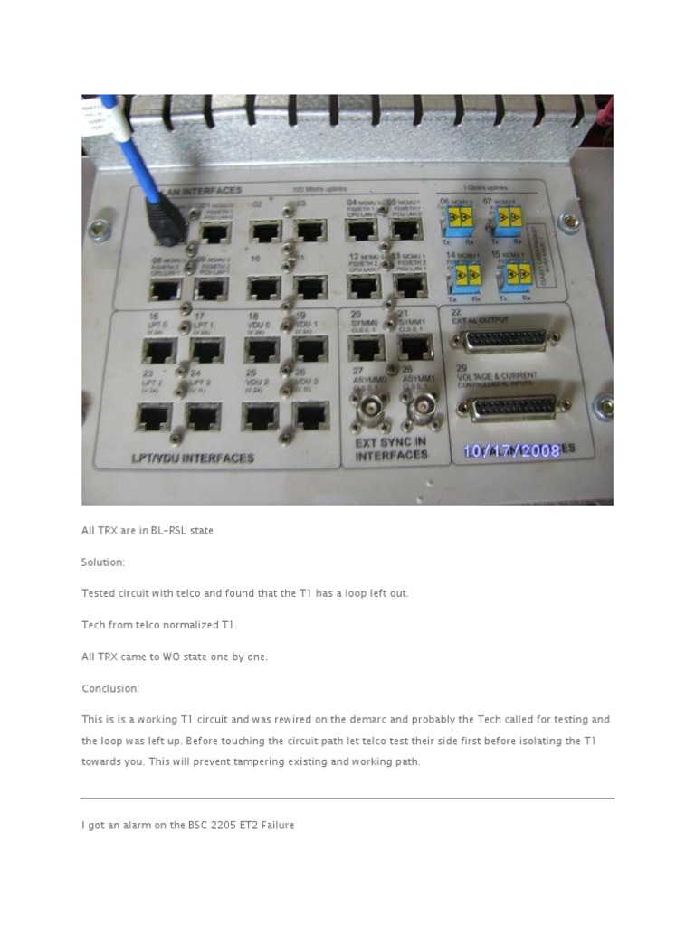 Step Replace Module Flexi BSC Nokia | PDF | Resistor | Cable