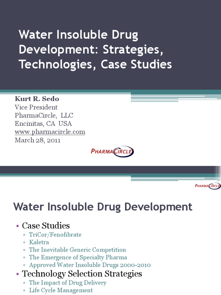 Water Insoluble Drug Development Insights | PDF | Generic Drug | Tablet ...
