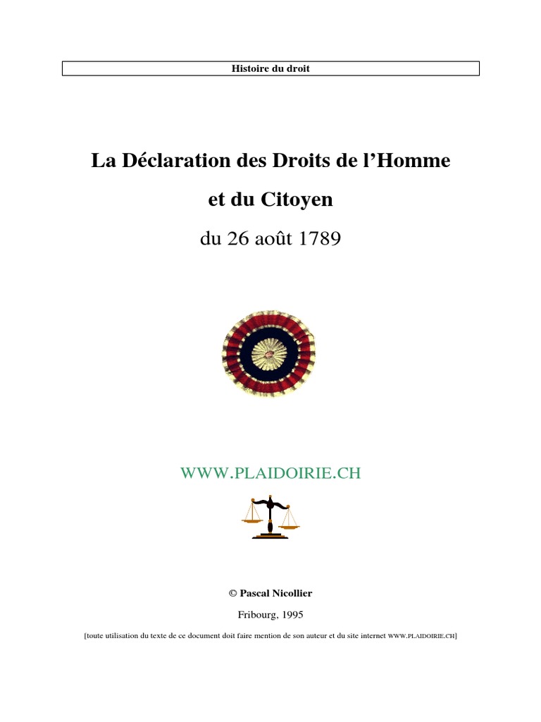 13. DDHC, de 1789.pdf | Révolution française | Droits de l'homme