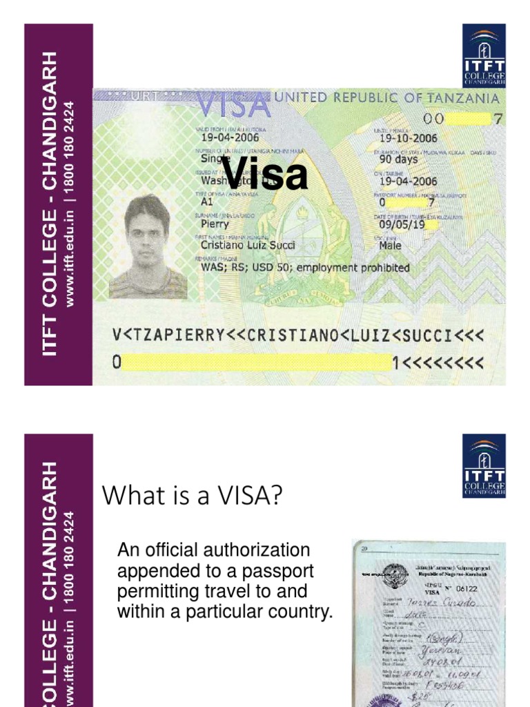 Itft Visa 140426070641 Phpapp02 | PDF | Travel Visa | Passport