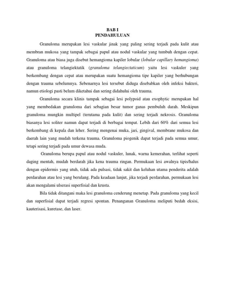 Granuloma Piogenik | PDF