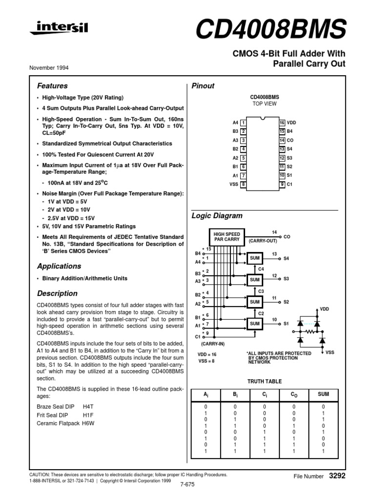 Ic-Cmos-4008 UNTUK DECODER PDF | PDF | Capacitor | Electrical Engineering