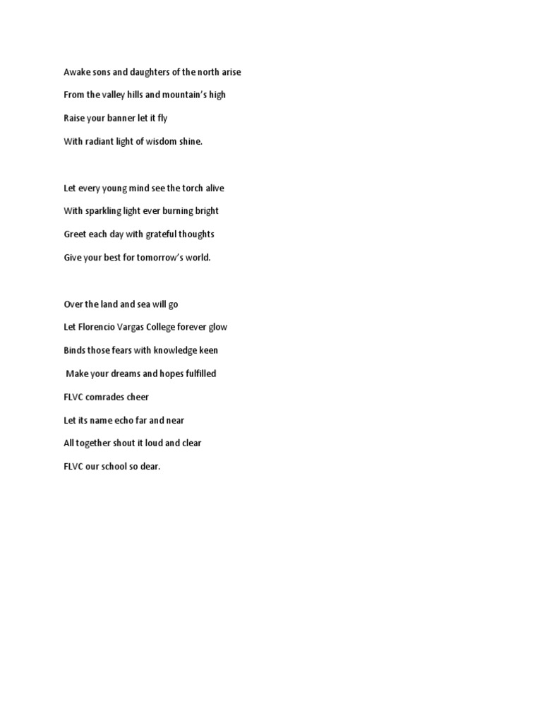 School Hymn | PDF